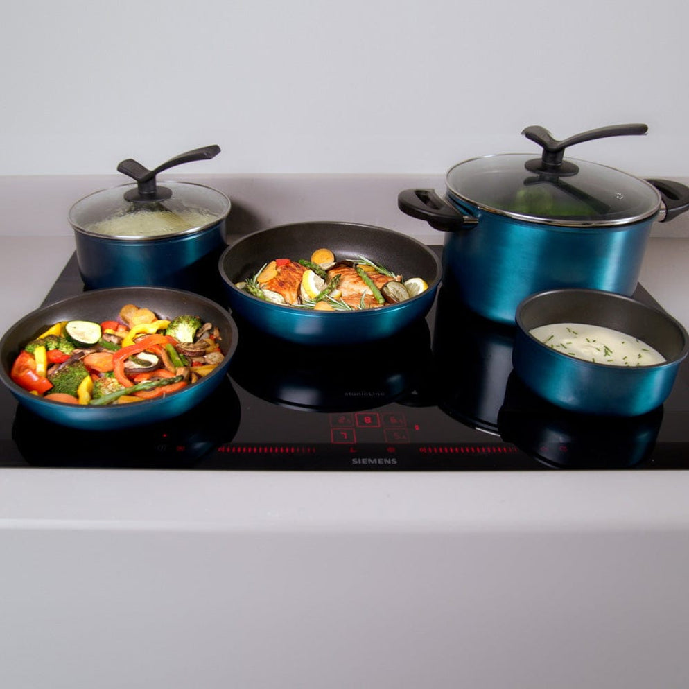 Kelton Complete 4-in-1 stapelbare antiaanbak pannenset